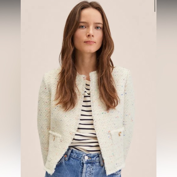Mango | Jackets & Coats | Mango Textured Tweed Jacket | Poshmark